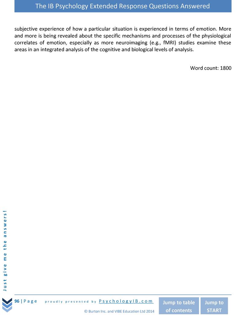 Model ERQ Answers - IB Psycholog