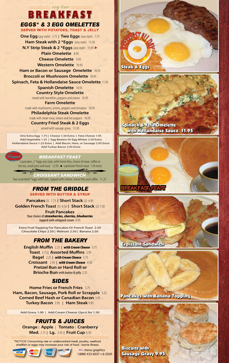 Viewmont Diner Menu