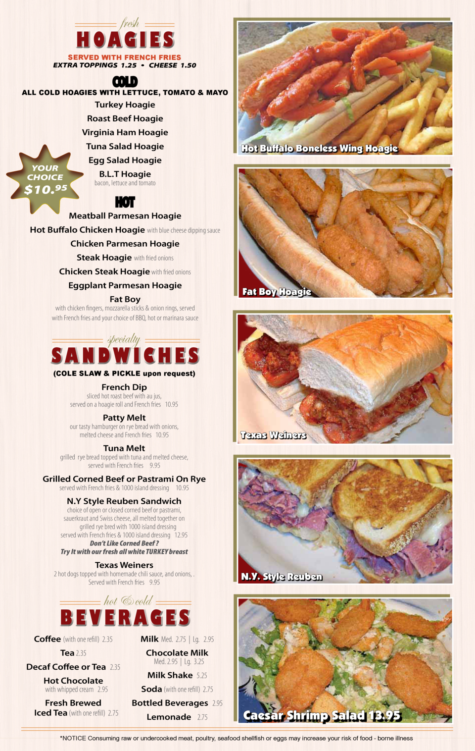 Viewmont Diner Menu