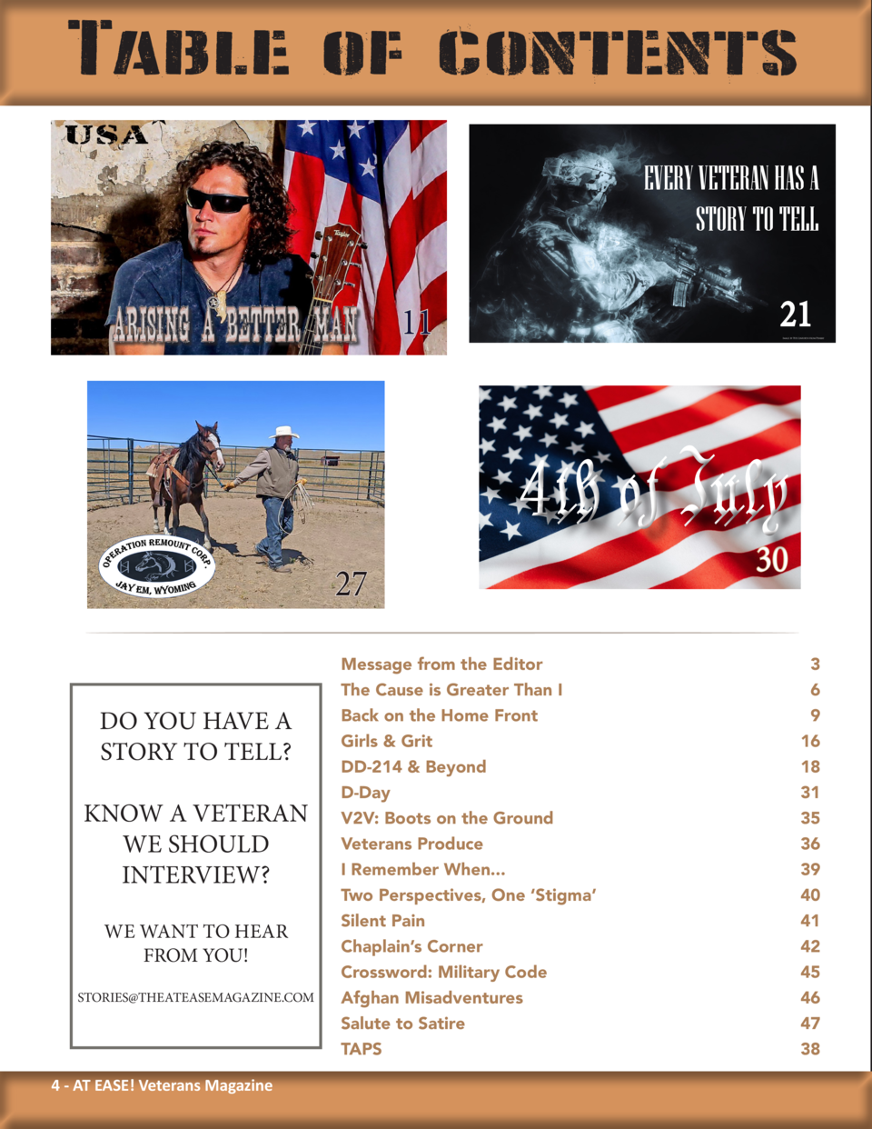 AT EASE! Veterans Magazine - Summer 2021