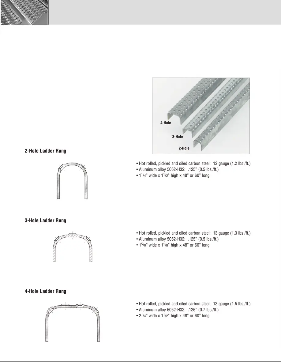 Traction Tread Ladder Rungs