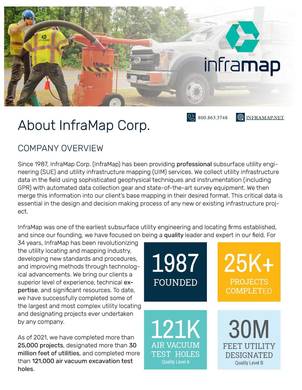 InfraMap Corp About Us Brochure