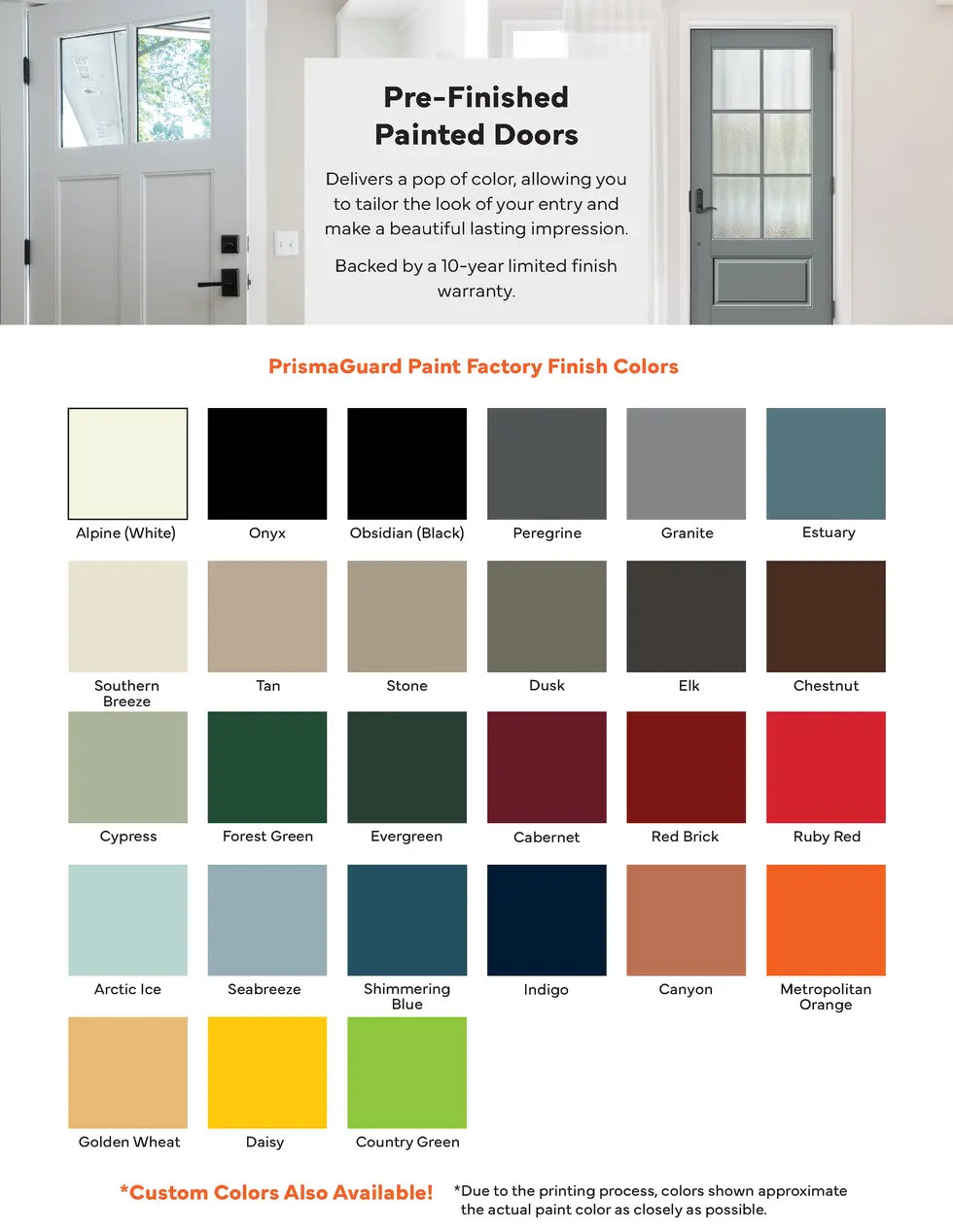Prefinished Entry Doors
