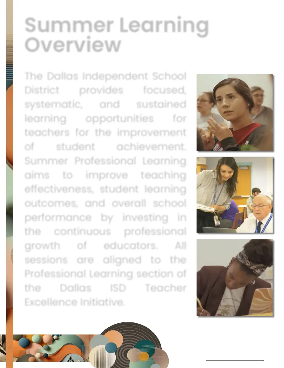 Summer 25 Professional Learning