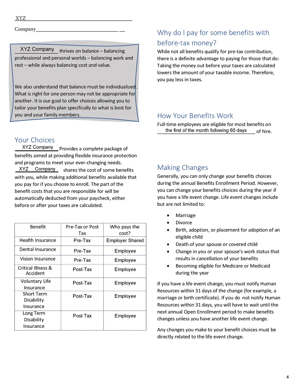 Generic Benefit Guide