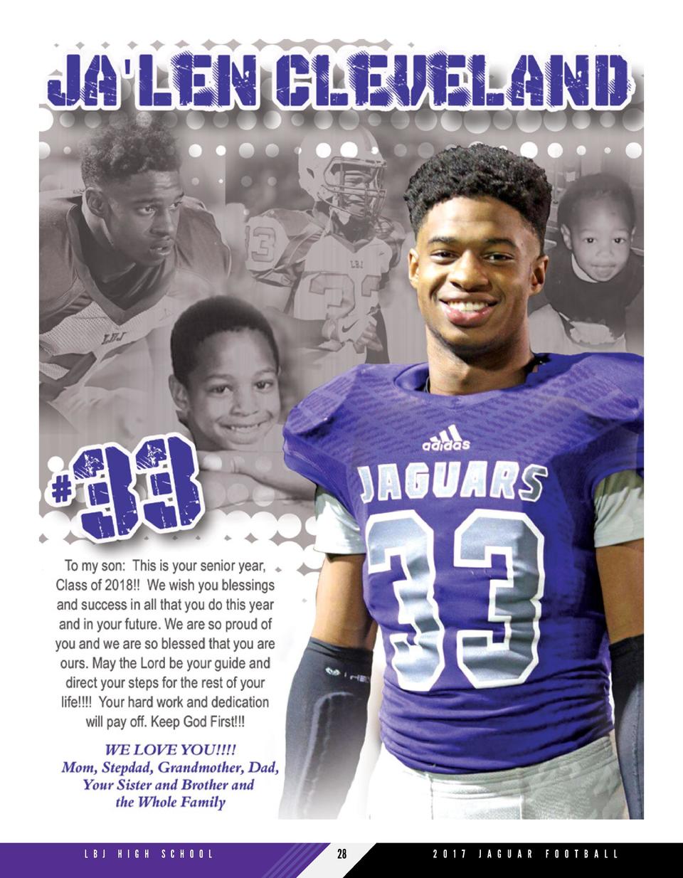 LBJ Football Game Program : simplebooklet.com
