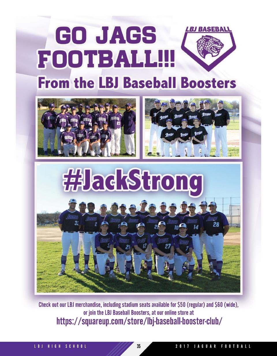 LBJ Football Game Program : simplebooklet.com