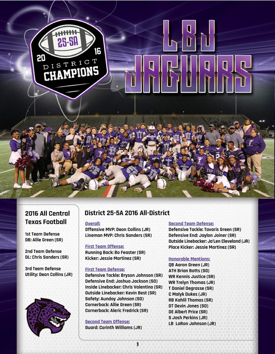 LBJ Football Game Program : simplebooklet.com
