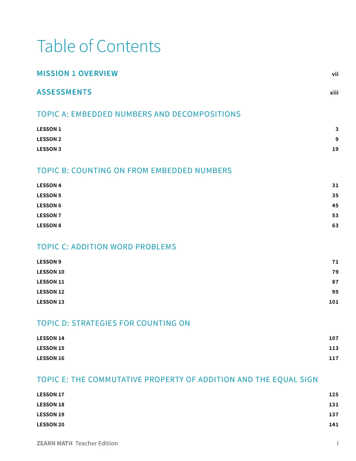 Zearn Math–Teacher Edition: Mission 1, G1