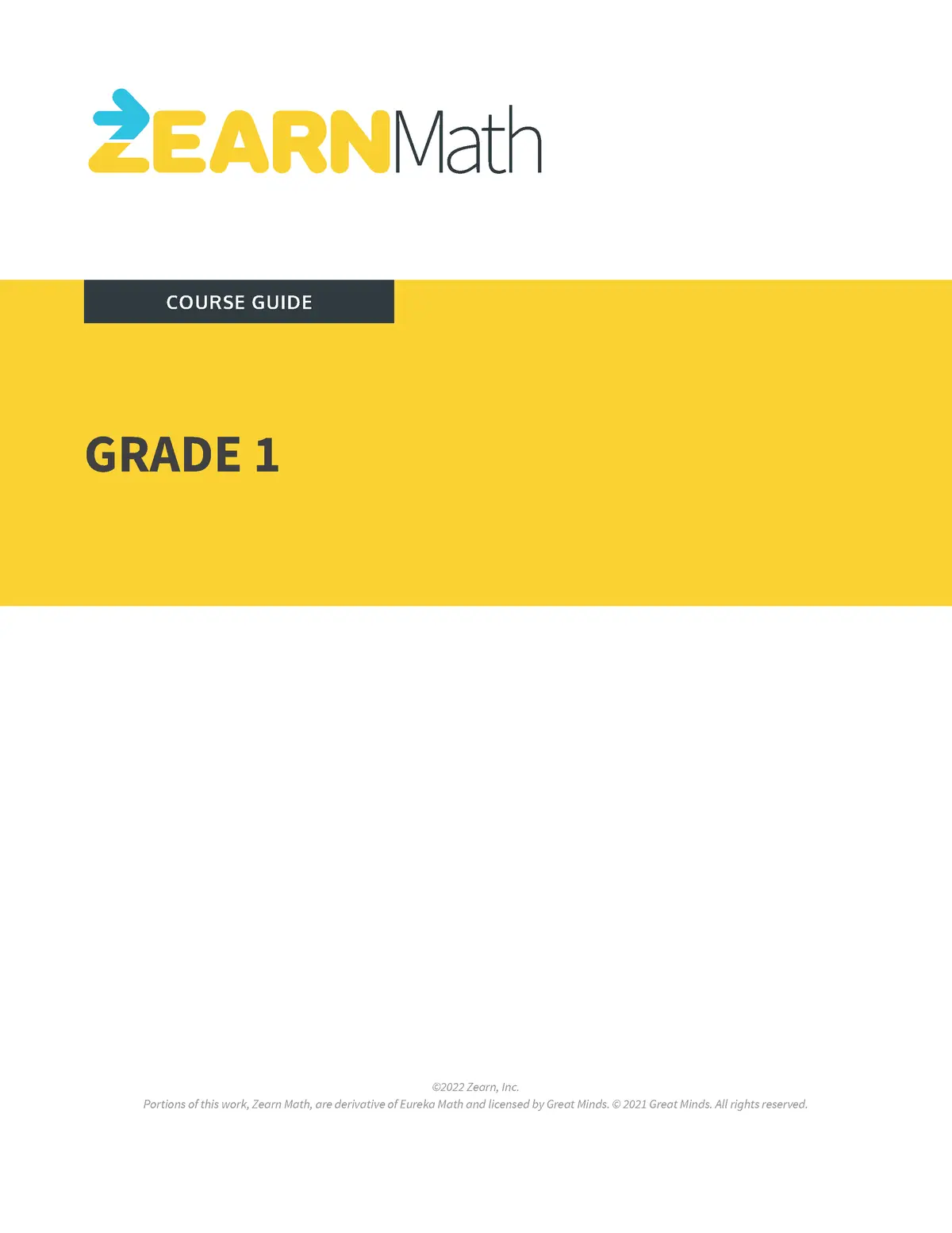 Zearn Math–Teacher Edition: Course Guide, G1