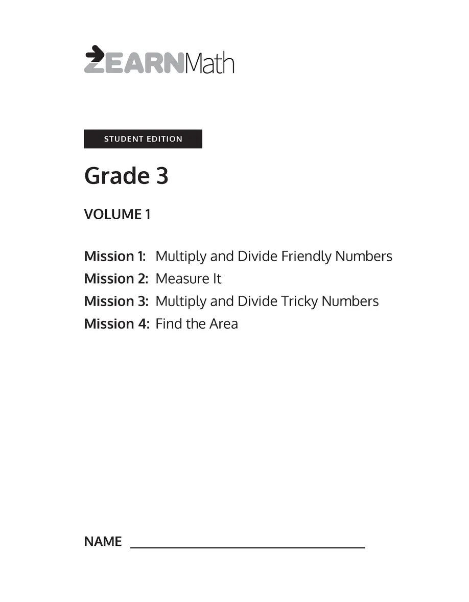 Zearn Math--Student Edition: Volume 1, G3