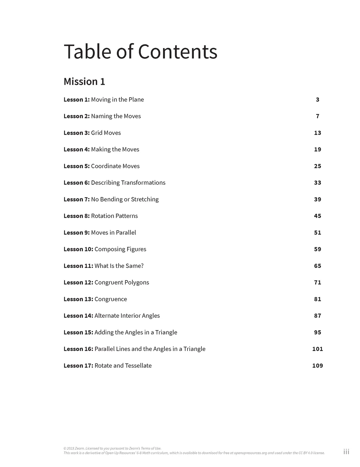 Zearn Math–Student Edition: Volume 1, G8