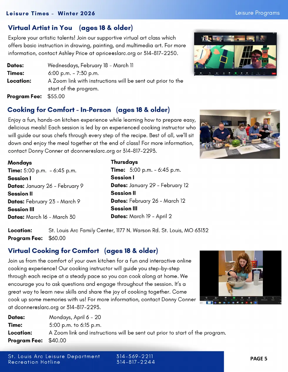 St. Louis Arc Winter 2026 Leisure Times