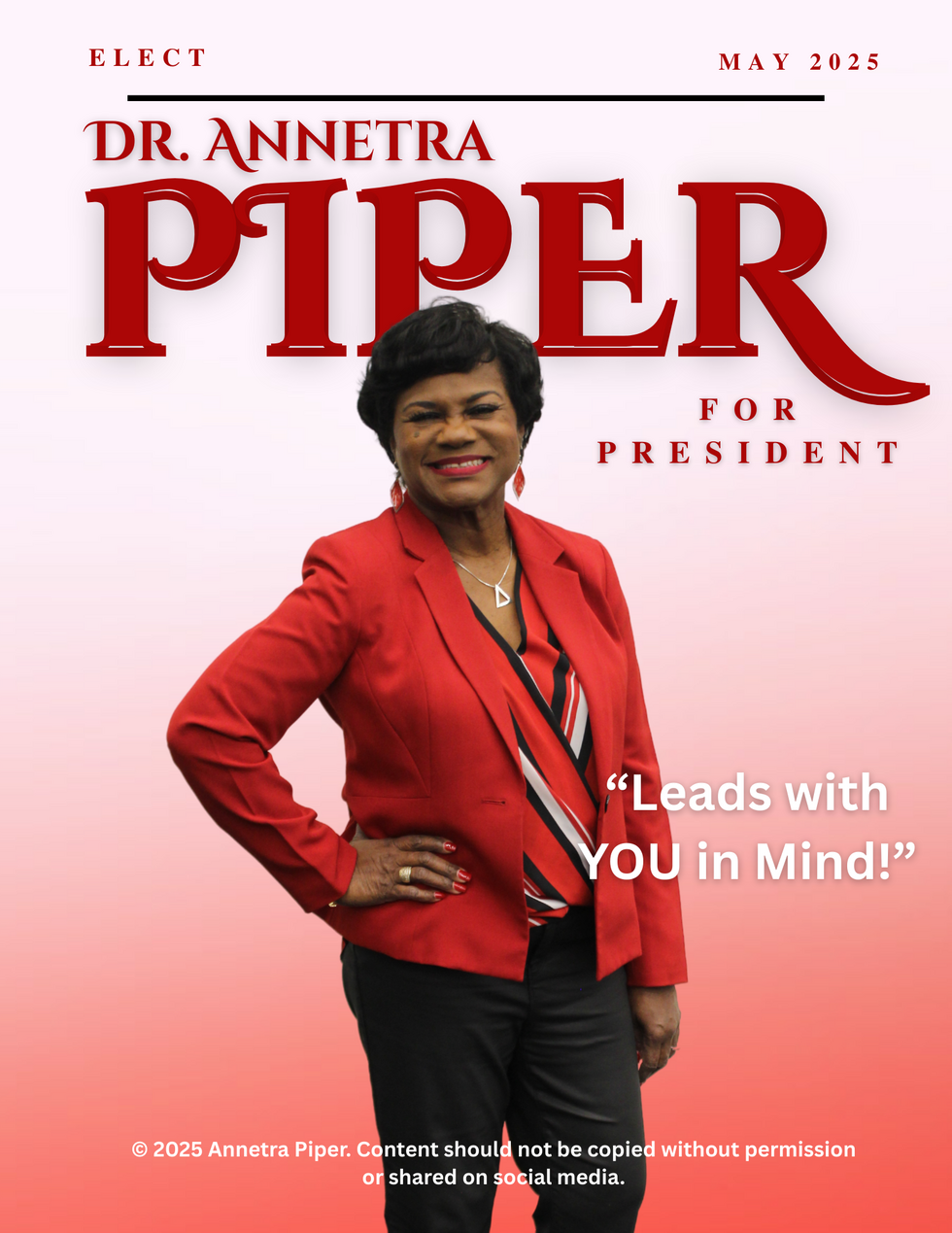 Elect Dr. Annetra Piper for President