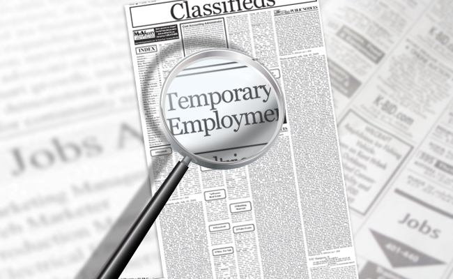 Temporary employment in 2015